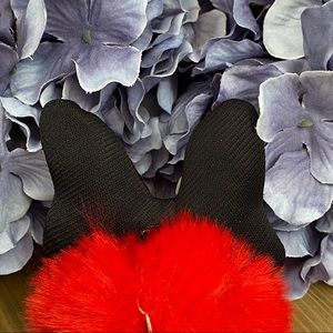 Accessories | Minnie Mouse Red Pom Pom Keychain Charm | Poshmark